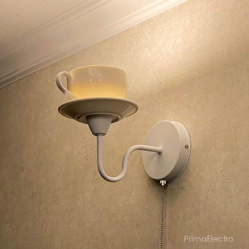 Pull-chain Kitchen Sconce | Coffee Lighting | Cafe Decor Light - Etsy