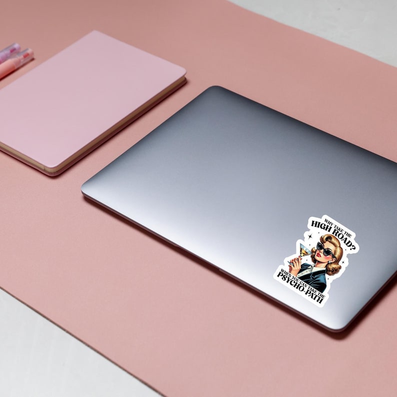 Funny Retro "psycho-path" Sticker - Glamorous Woman With Martini - Etsy