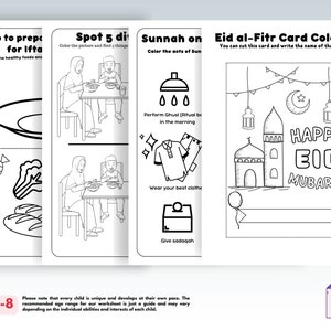 Ramadan Activity Worksheets for Kids, Islamic Book, Coloring, Mazes ...