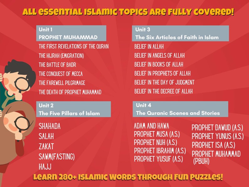 Islamic Word Search and Mazes Worksheet for Kids | Printable Muslim ...