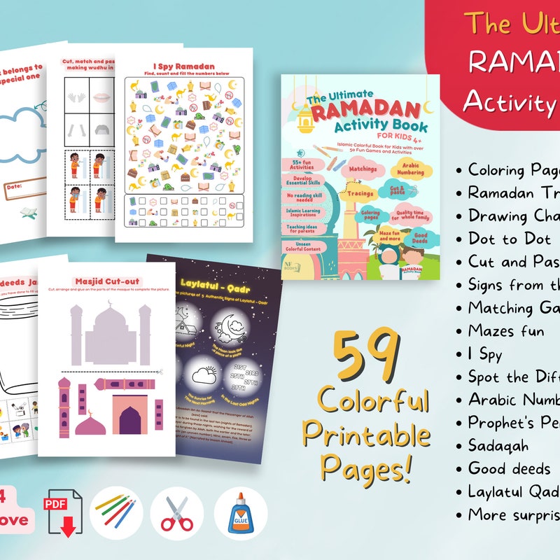 Ramadan Worksheets Kids - Etsy