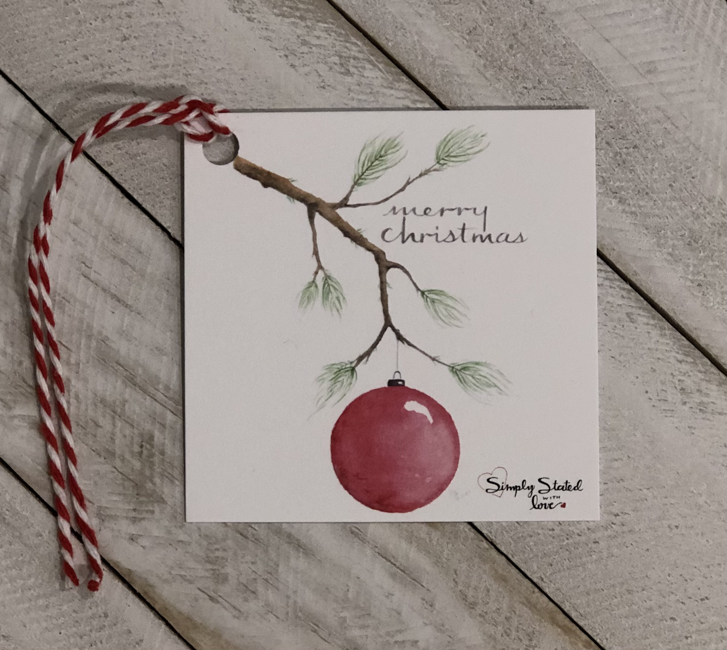 Christmas Gift Tag Set Merry Christmas Gift Tags 10 Gift Tags With ...