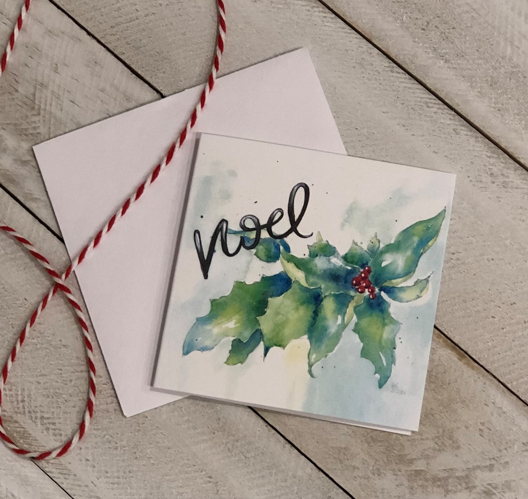 Noel Mini Gift Card Set 3x3 Mini Christmas Card Set Blank Mini Greeting ...