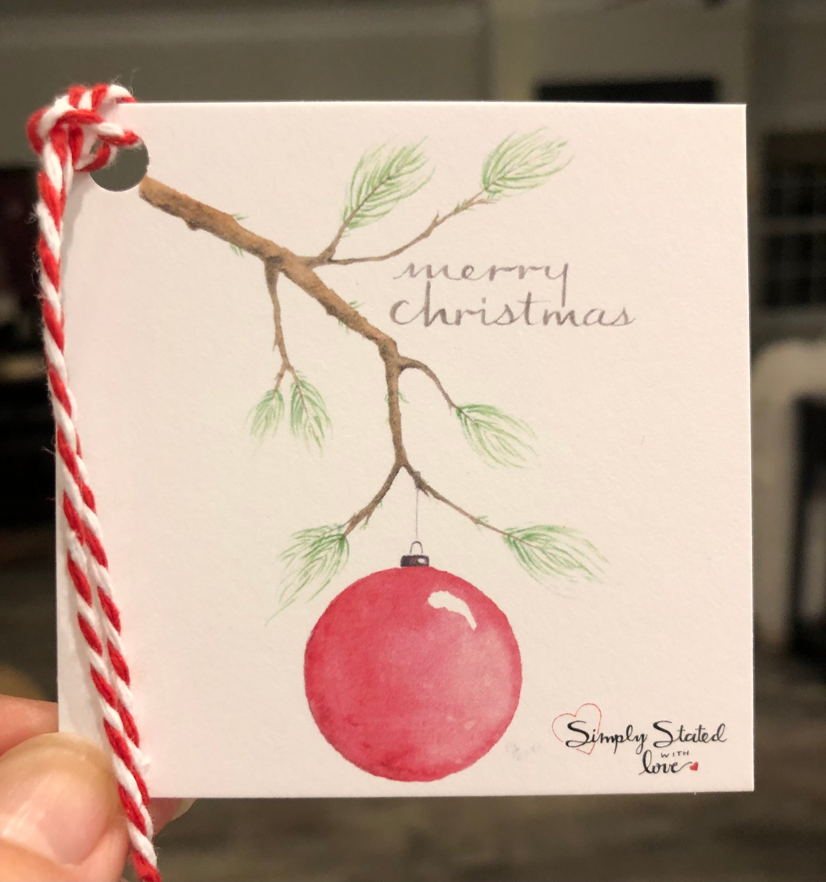 Christmas Gift Tag Set Merry Christmas Gift Tags 10 Gift Tags With ...