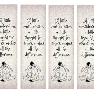 Eeyore Bookmarks Set of 8 Avid Reader, Disney Fan, Party Favor - Etsy