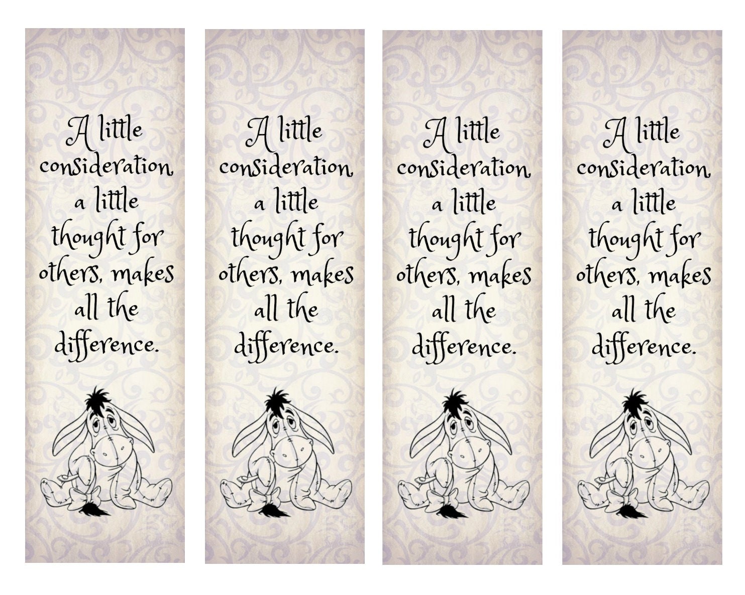 Eeyore Bookmarks Set of 8 Avid Reader, Disney Fan, Party Favor - Etsy