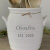 Personalized 8.5" Utensil Holder Crock - Etsy