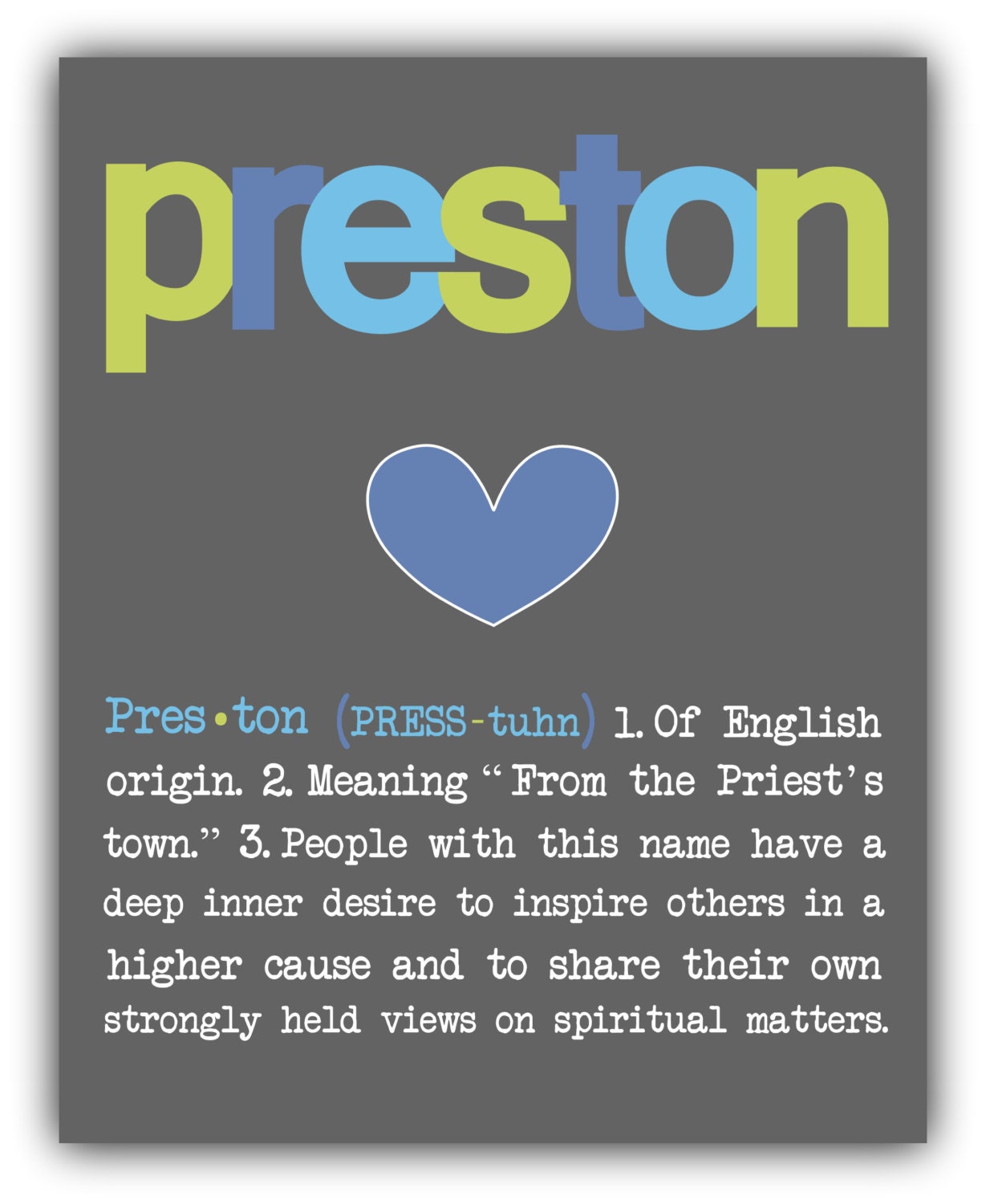 Customized Baby Name Art Print Meaning of Name Childrens' - Etsy