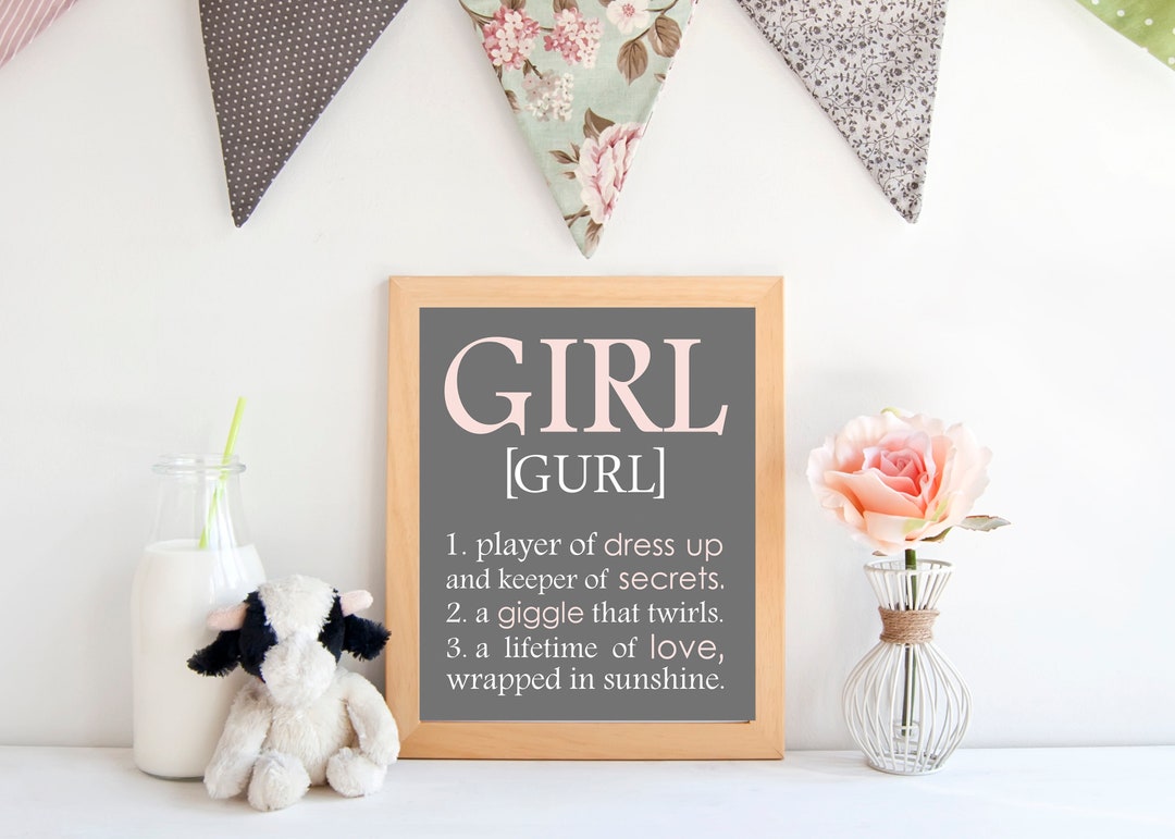 GIRL Definition - a Giggle That Twirls - Personalized Colors - Girl ...
