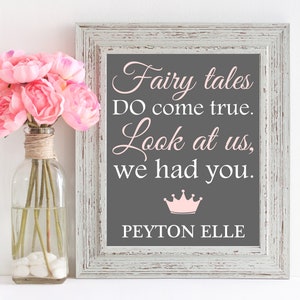 FAIRY TALES Do Come True CUSTOM Print Girl Print Baby Decor Playroom ...