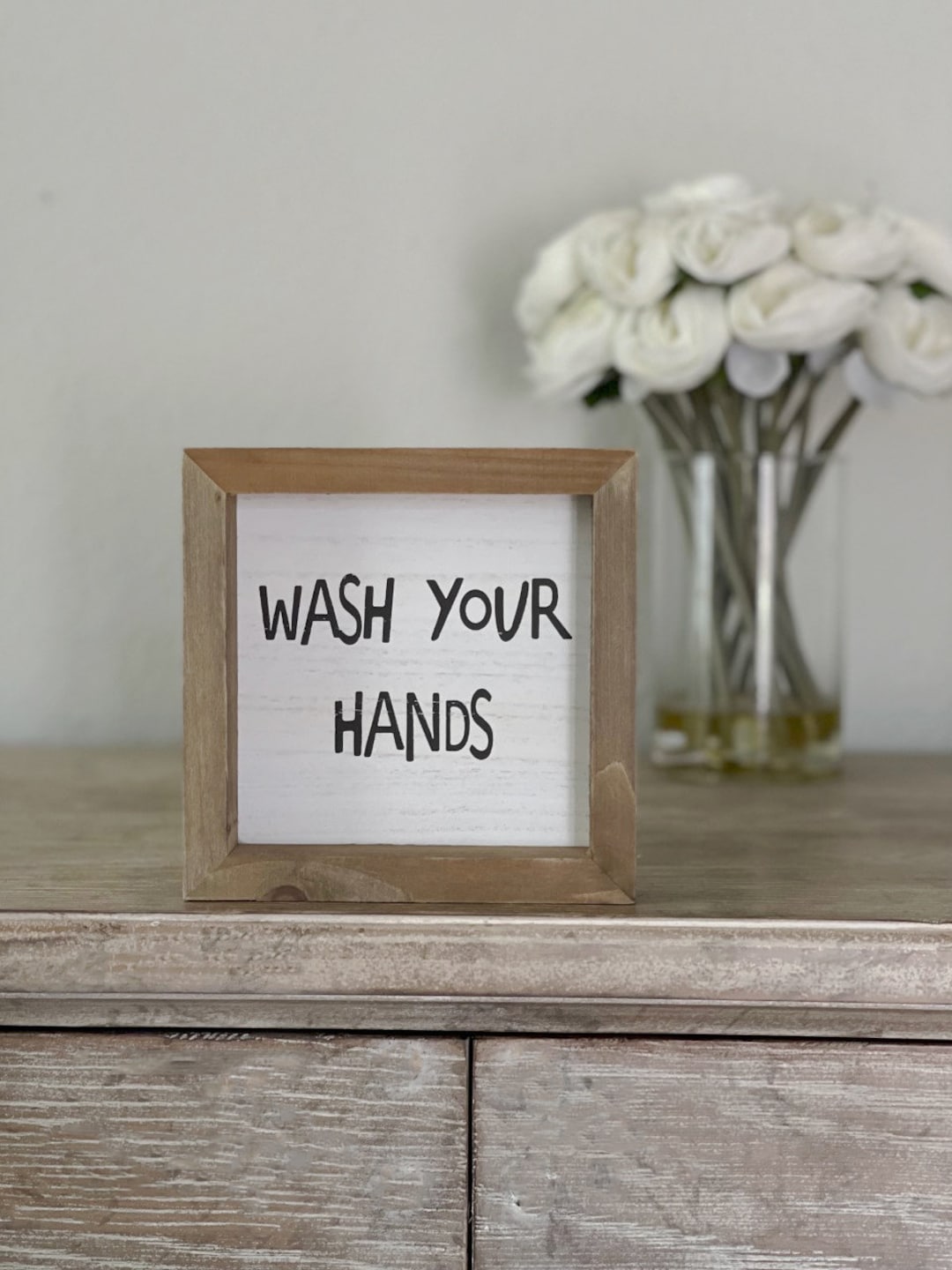 WASH YOUR HANDS Mini Wooden Sign - Etsy