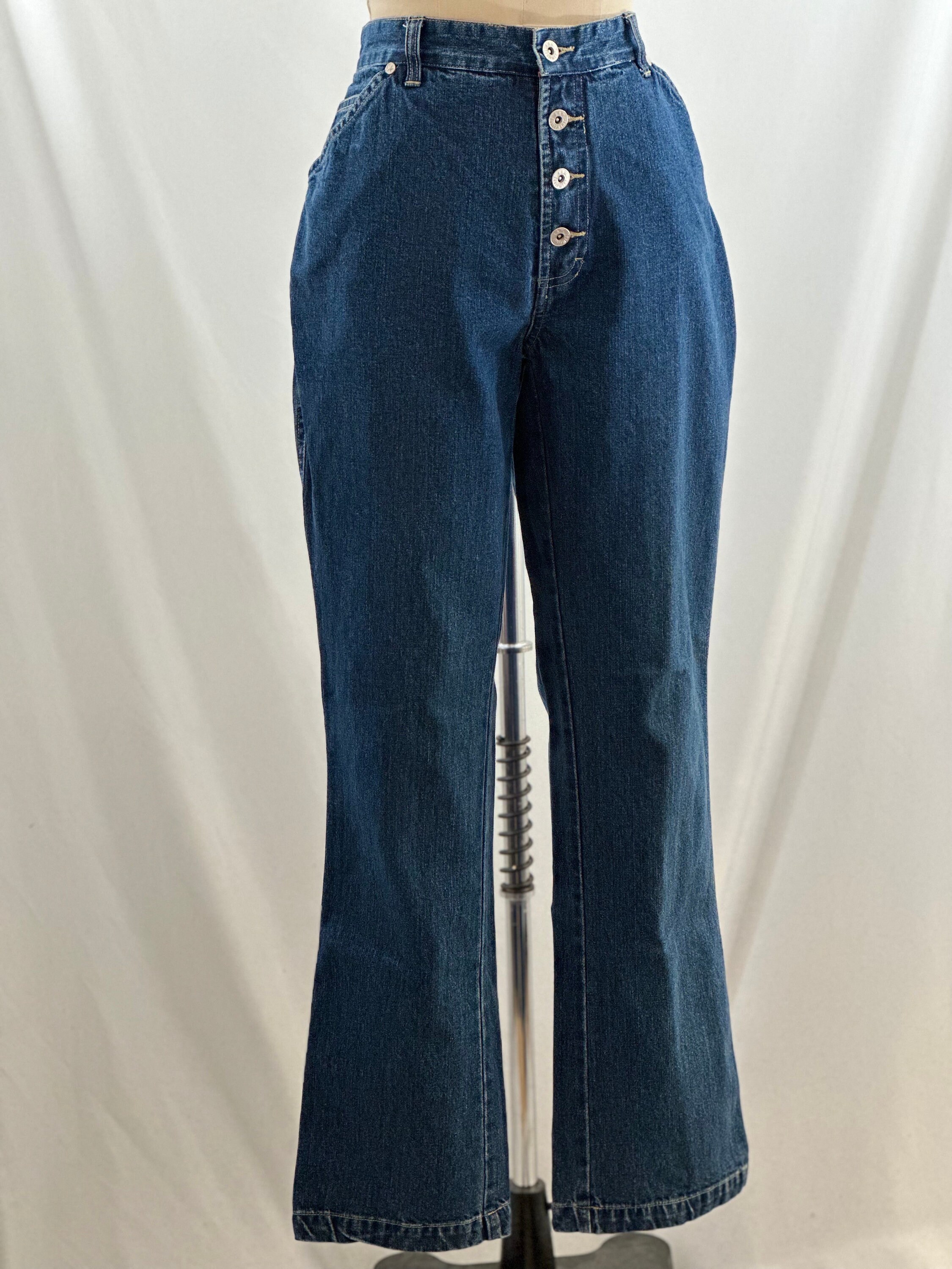 Vintage 90s BUM Equipment High Rise Button Fly Jeans Flared - Etsy