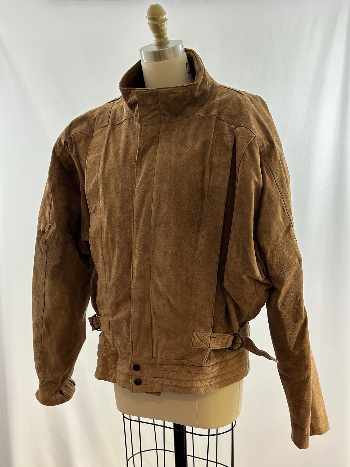 Vintage 80s Brown Bomber Style Leather Jacket Brown Leather - Etsy