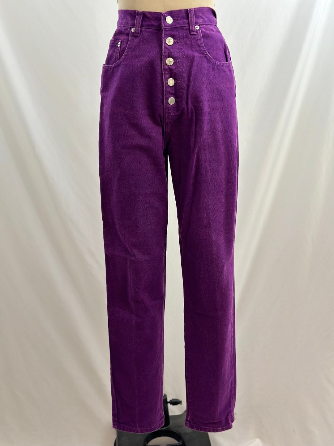 Vintage 90s Purple Jordache High Waisted Jeans High Rise Denim Mom ...