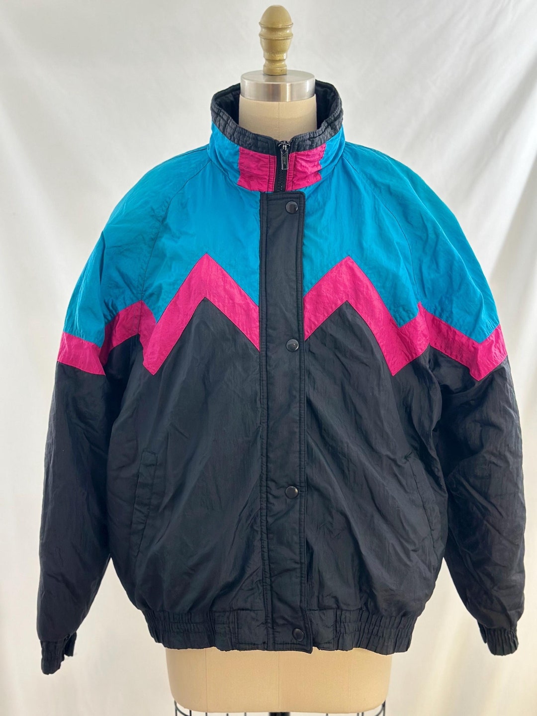Vintage 90s Westside Connection Multicolored Sport Ski Jacket Black ...