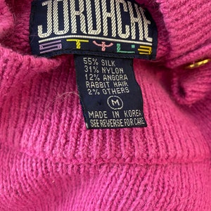Vintage Jordache Magenta Sweater: 80s Silk Blend Rabbit Hair Pullover ...
