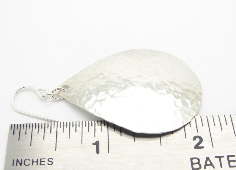 Large Sterling Silver 2 Inch Long Teardrop Earrings in - Etsy