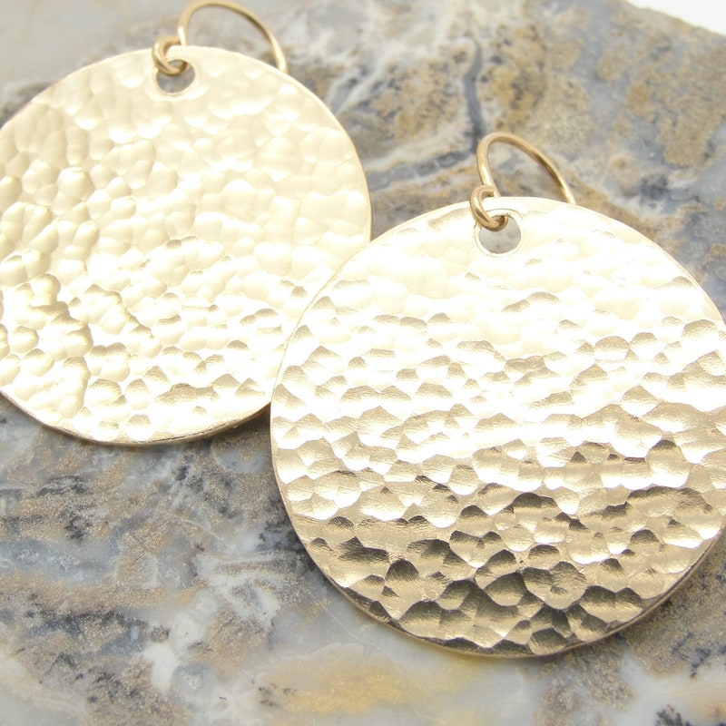 Large Disc Earrings - Etsy