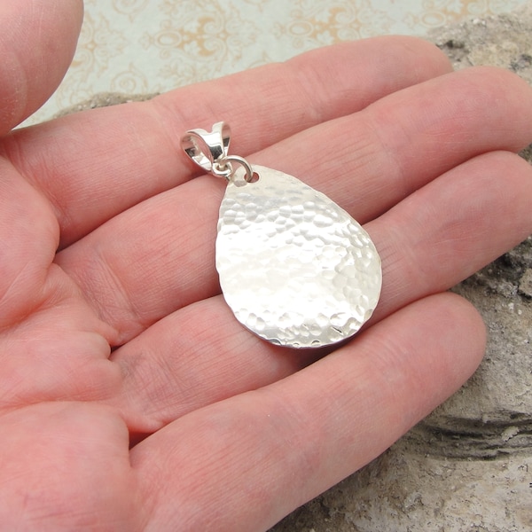 Silver Teardrop - Etsy