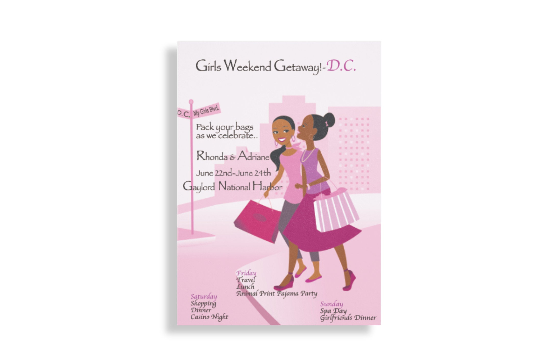 African American Party Invitation | African American Girl's Get Away ...