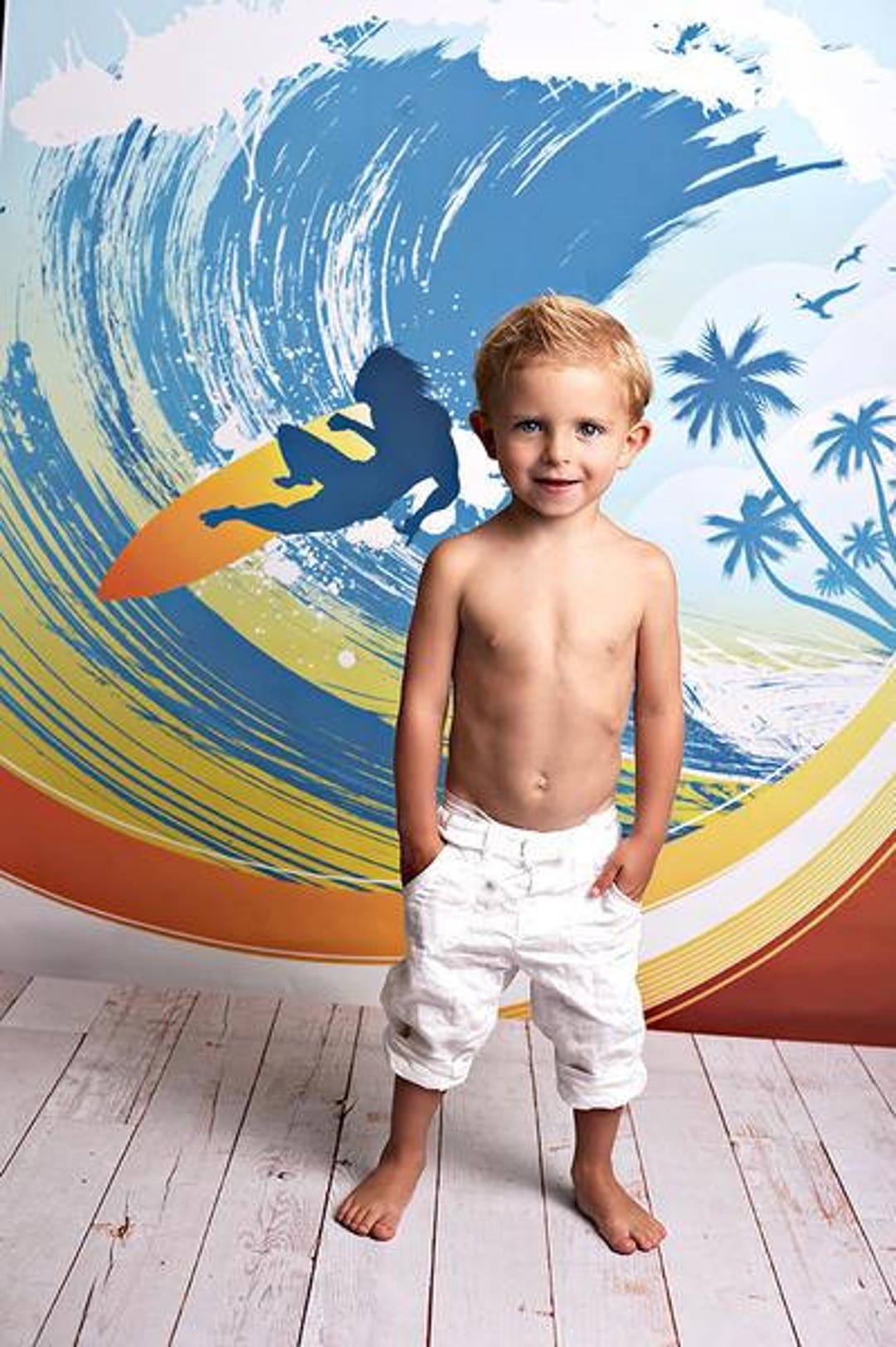 Surfer Photo Backdrop // Polypaper Photography Backdrop // SIZES: 5'x5 ...