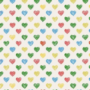 Multi Colored // Hand Drawn Heart Photo Backdrop // Polypaper ...