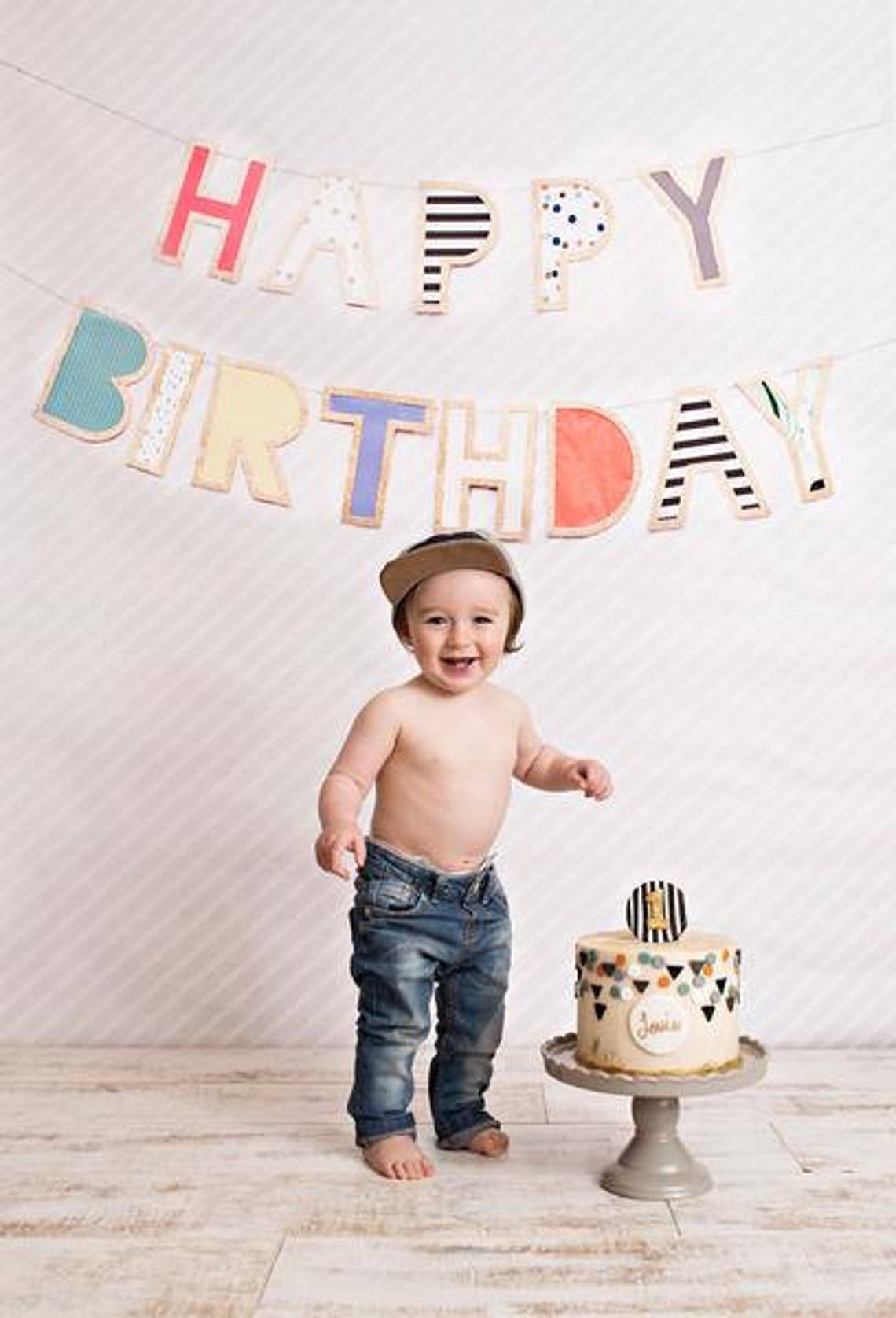 Birthday Griff Photo Backdrop // Polypaper Photography - Etsy