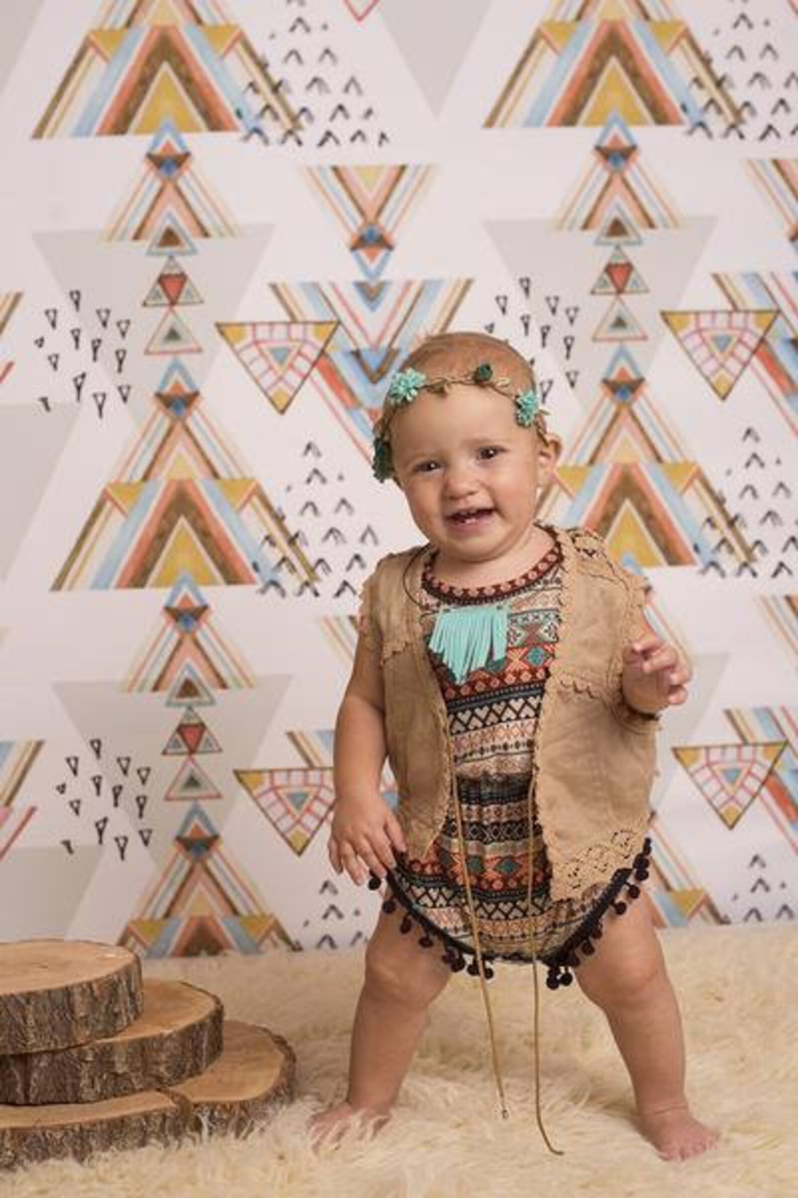 Tribal Photo Backdrop // Polypaper Photography Backdrop // | Etsy