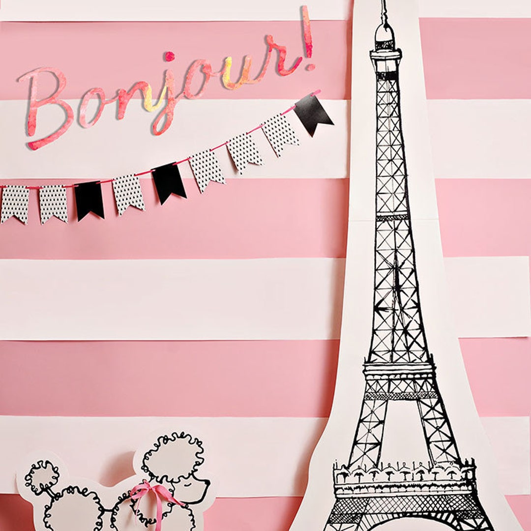 Bonjour Photo Backdrop - Etsy