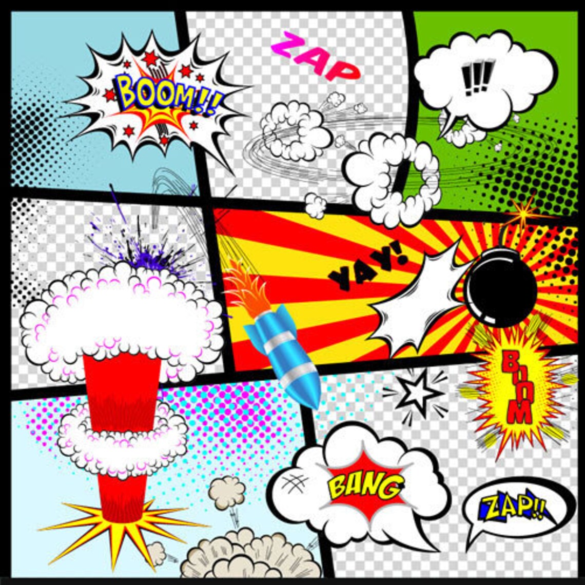 Pow! Photo Backdrop - Etsy