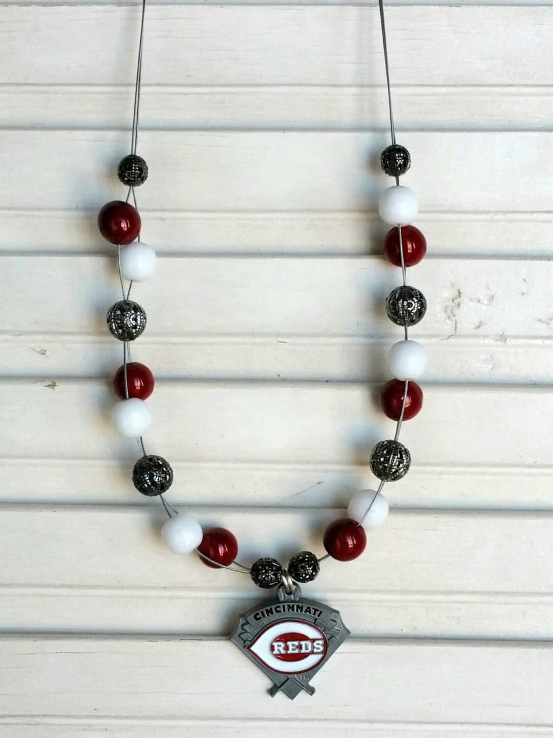 Cincinnati Reds Necklace - Etsy