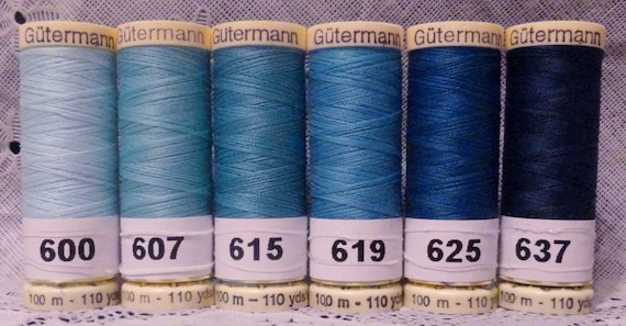 6 NEW Turquoise 110 Yard Spools 100% Polyester GUTERMANN - Etsy