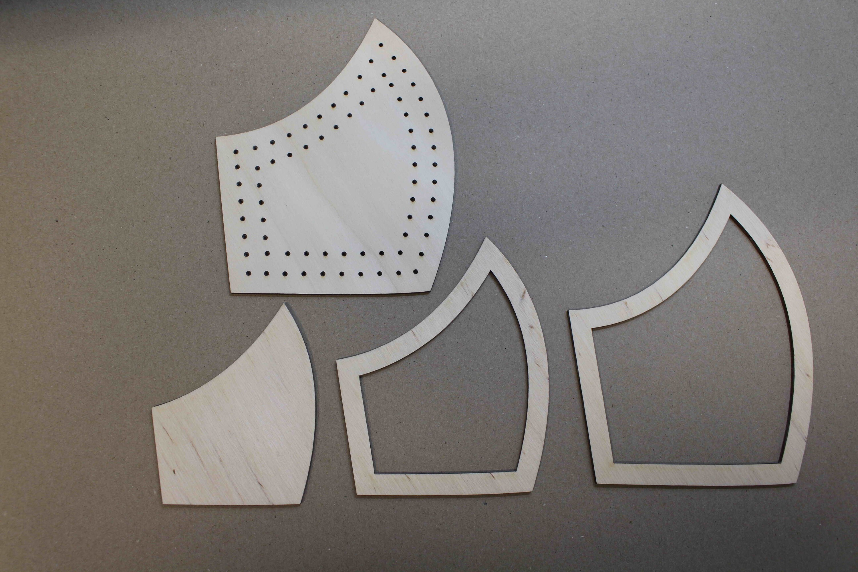 Face Mask Pattern Template 3 Type of Style Shape Pdf Svg Dxf - Etsy