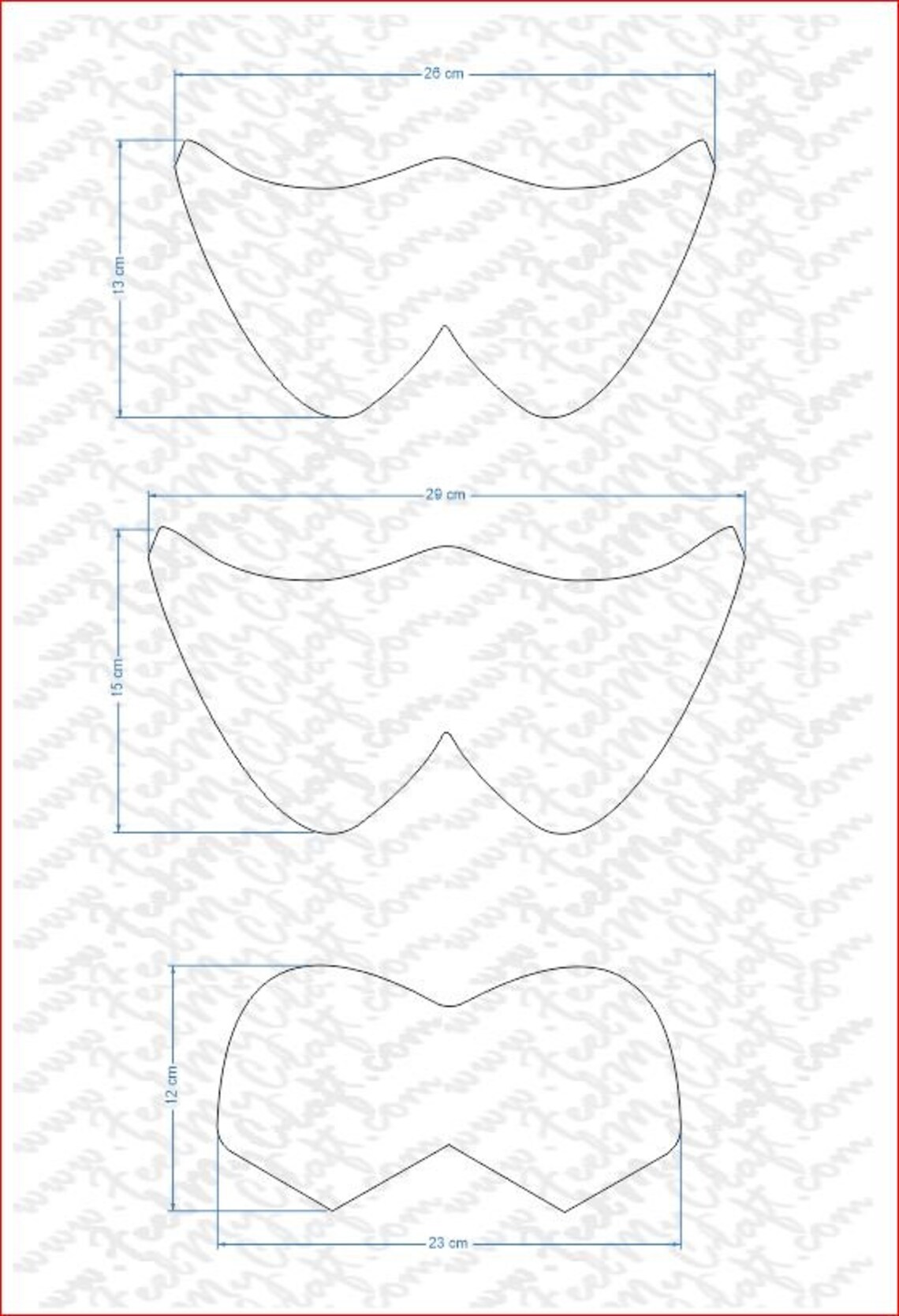 Face Mask Pattern Template 3 Type of Style Shape Pdf Svg Dxf - Etsy