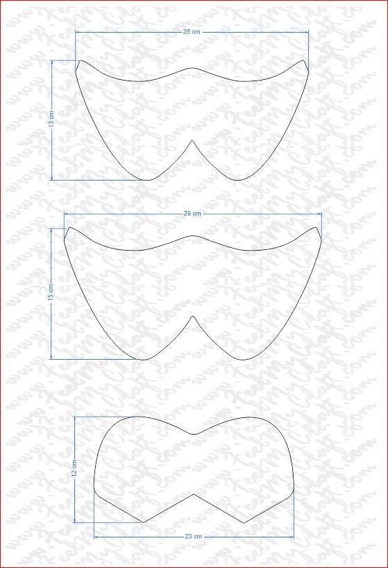 Face Mask Pattern Template 3 Type of Style Shape Pdf Svg Dxf - Etsy