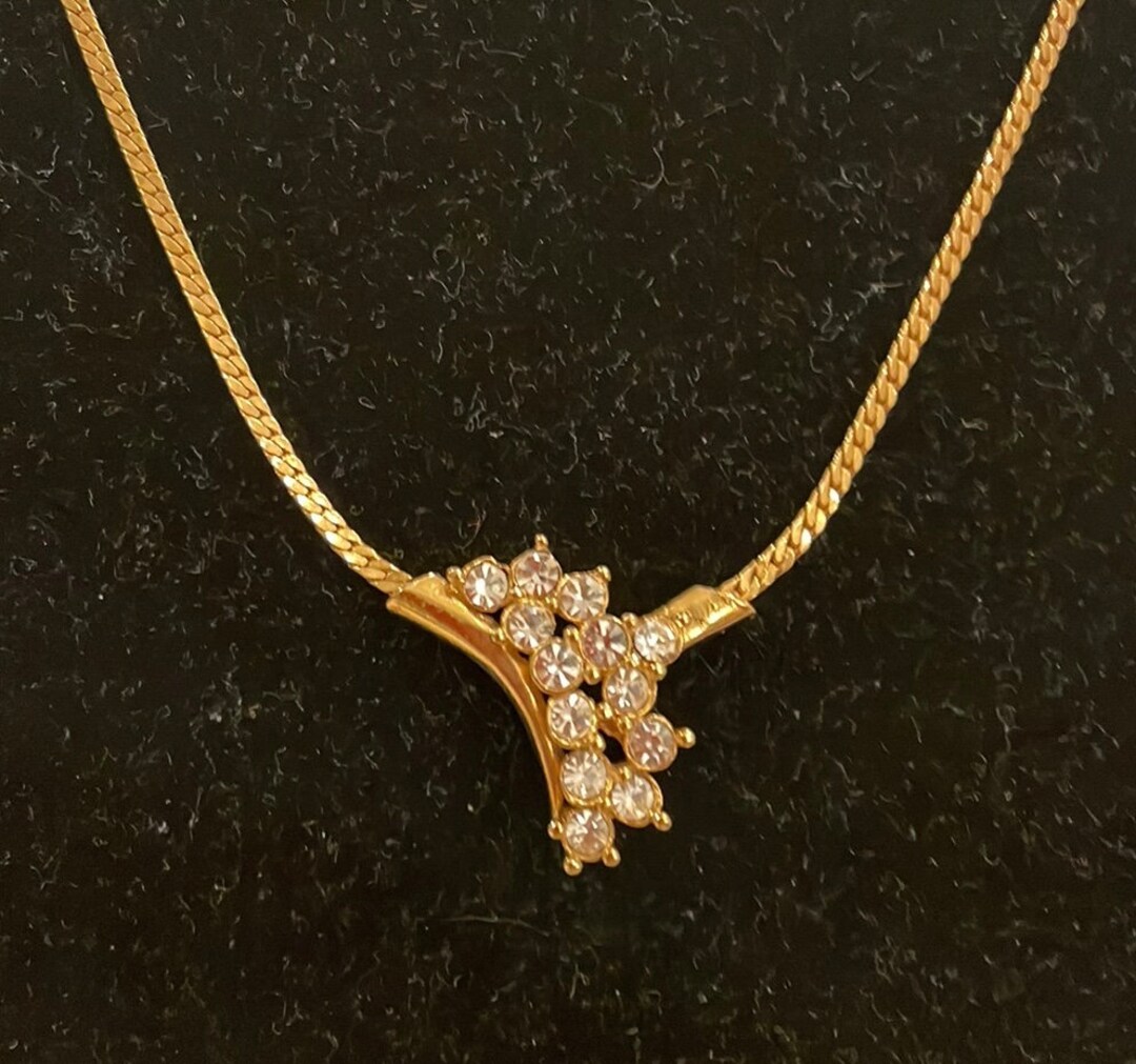 Avon Vintage Gold Plated Queens Crown Pendant Statement - Etsy