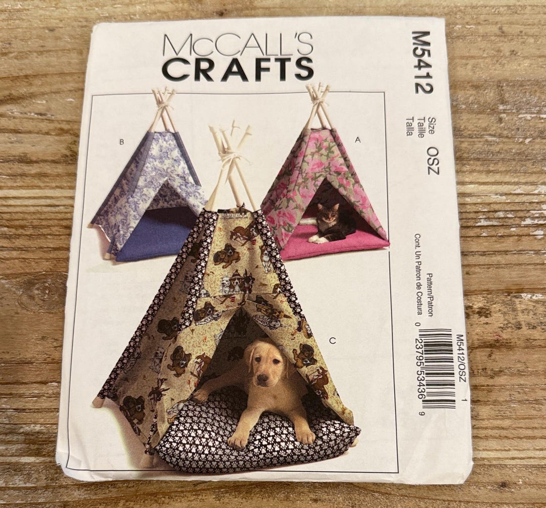 Vintage Mccall’s Crafts Pet Tepee Uncut Sewing Pattern M5412 - Etsy