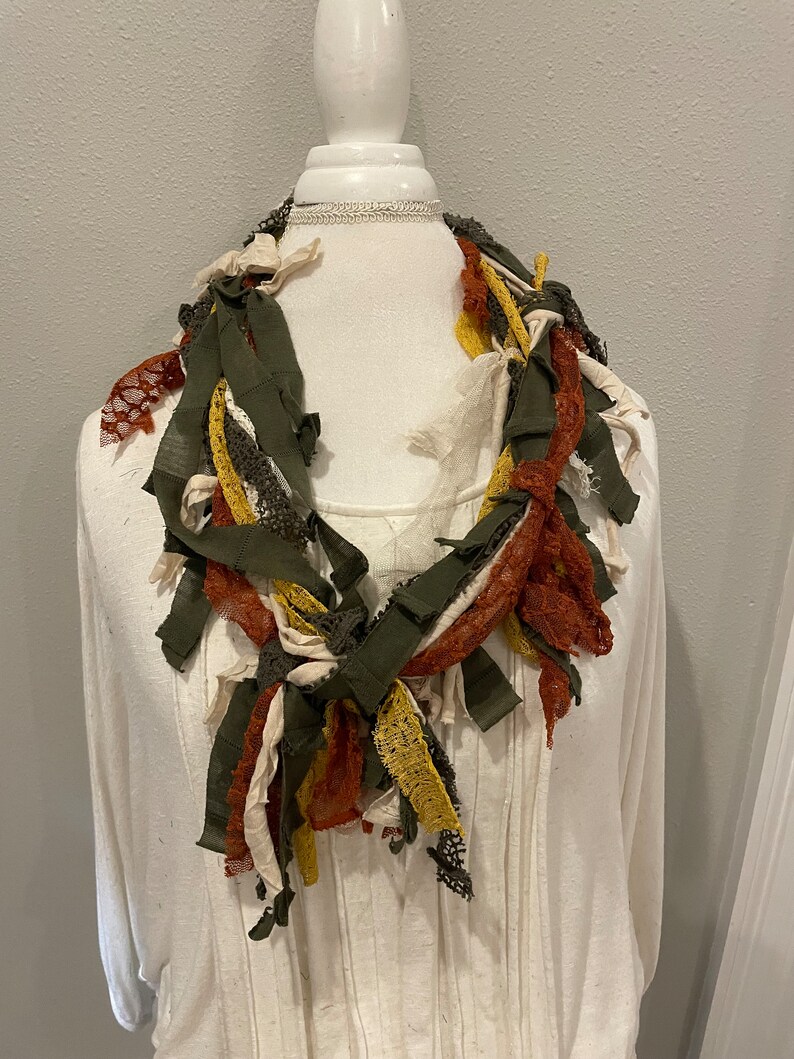 Upcycled Fabric Scrap Infinity Loop Necklace Scarf - Etsy