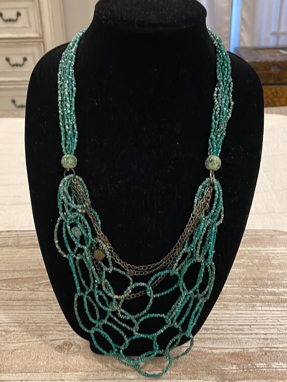 Large boho statement necklace - Gem