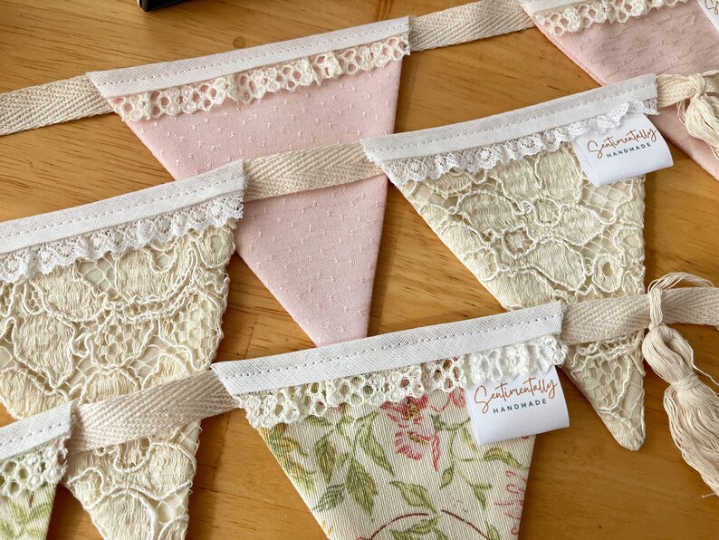 Floral Bunting Small, Vintage Nursery Décor, Baby Shower Gift for New ...