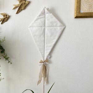Kite Wall Hanging Nursery Decoration for White Bedroom Embroidered ...