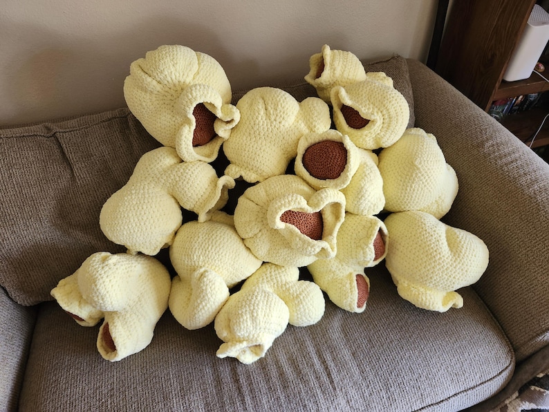 Popcorn Pillow and Blanket Set Pattern - Etsy