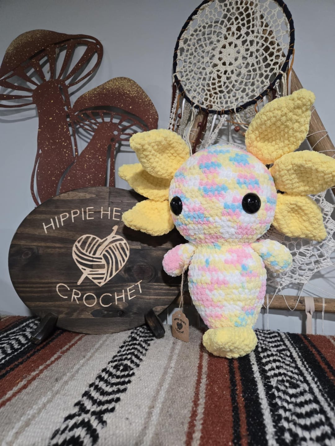 Large Plush Crochet Axolotl Stuffy - Etsy
