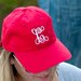 Caps, Red Ball Cap, Monogrammed Caps, Adjustable Back Strap, Red Color ...