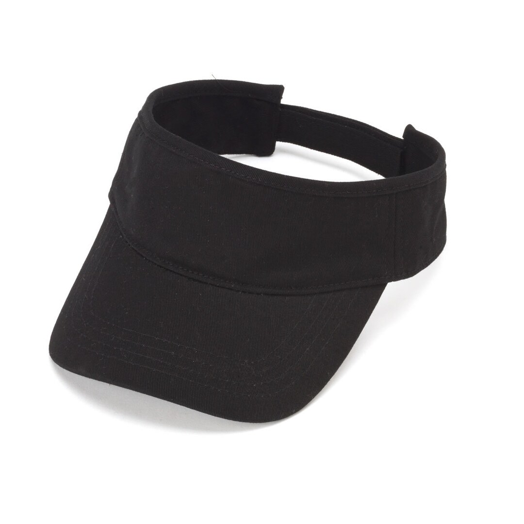 Visors, Black Visor Monogrammed, Adjustable Back, Black Color ...