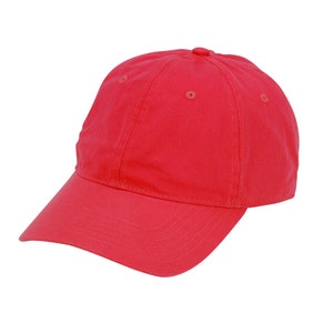 Caps Red Ball Cap Monogrammed Caps Adjustable Back Strap - Etsy