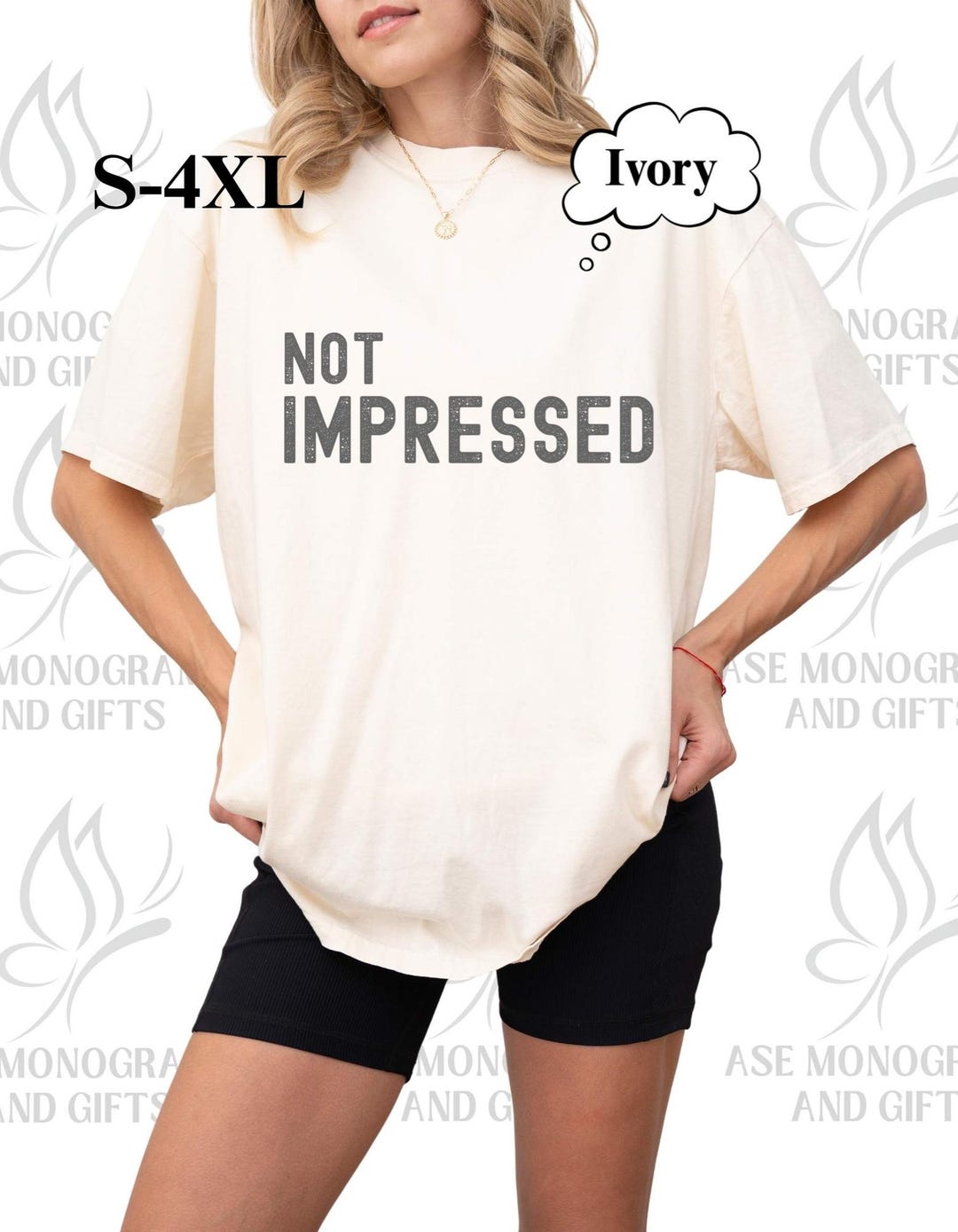 Plus Size Funny Comfort Colors Graphic Tee, Not Impressed Shirt ...