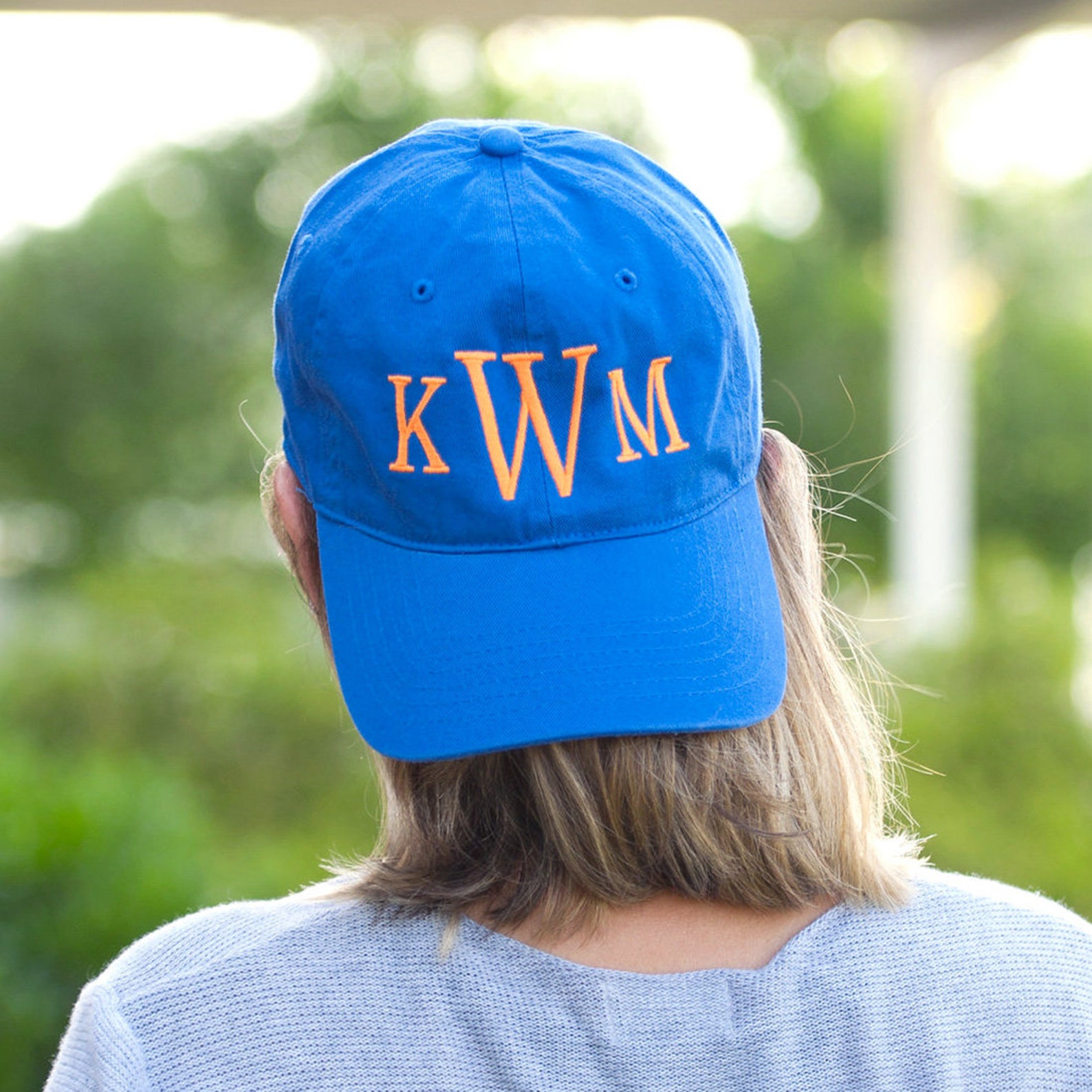 Caps Royal Blue Ball Cap Monogrammed Caps Adjustable Back - Etsy