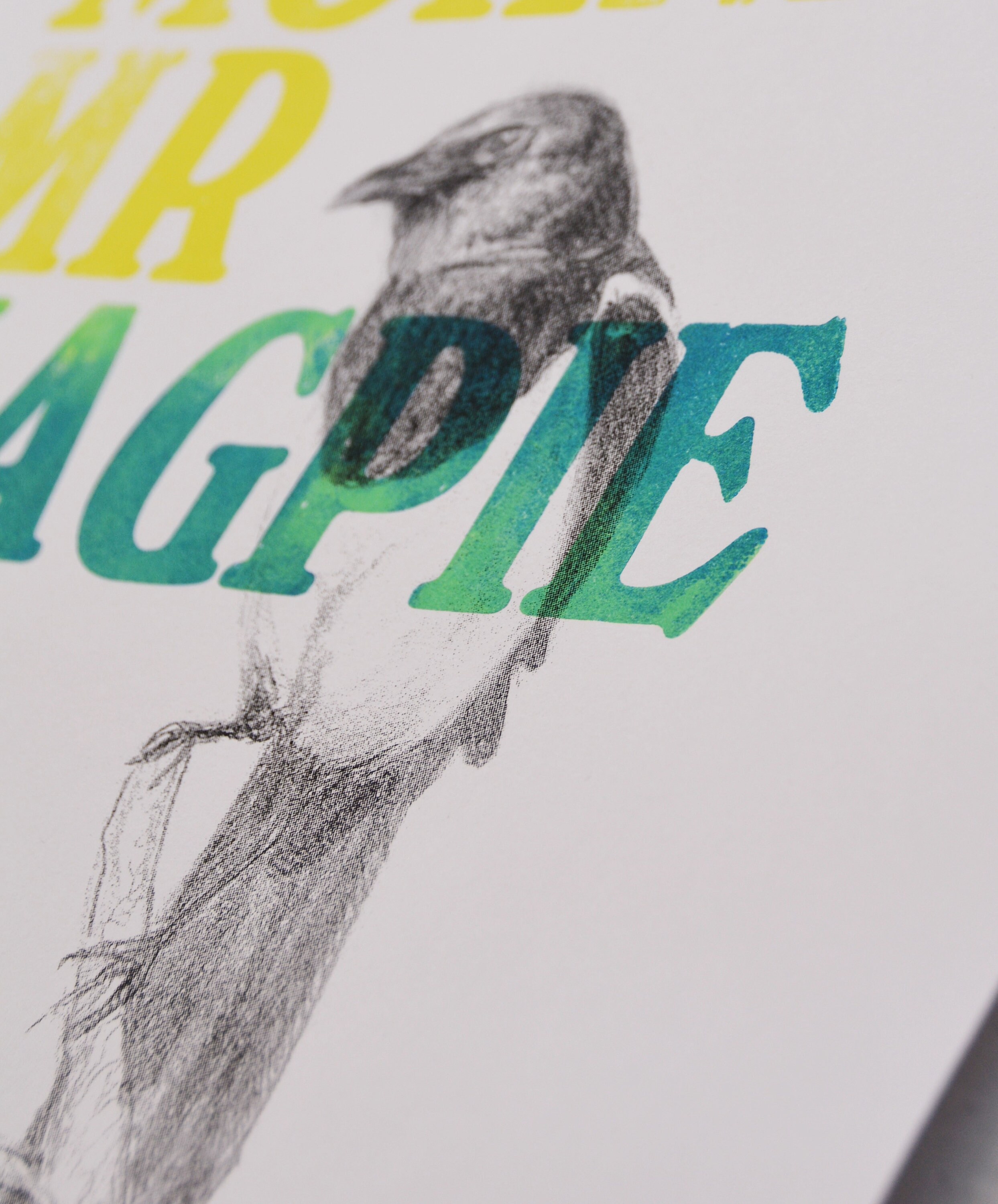 Magpie Saying Letterpress Print Handprinted - Etsy