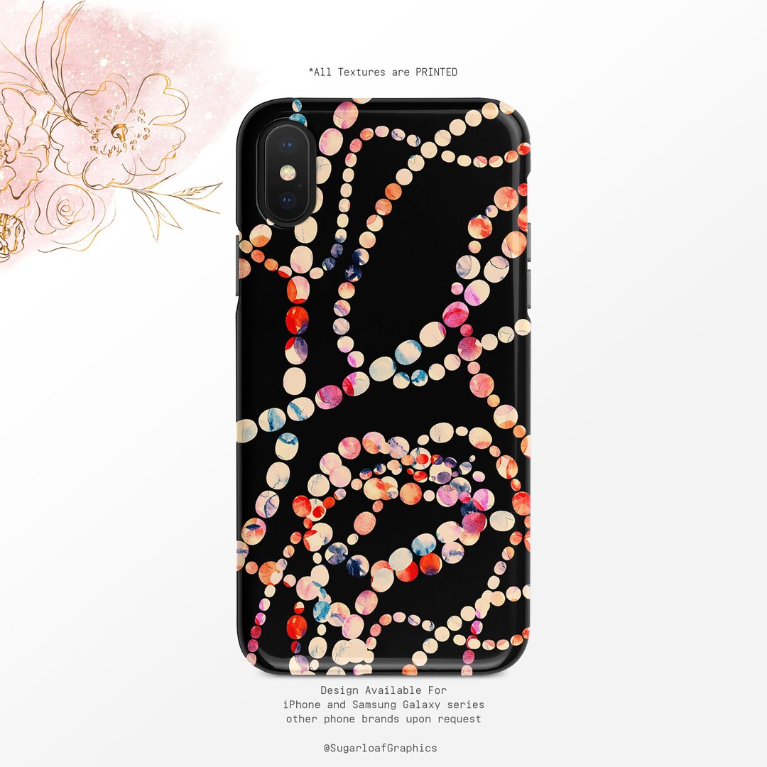 Phone Case: Watercolor Bead Pattern - Slim or Tough Protective - Etsy
